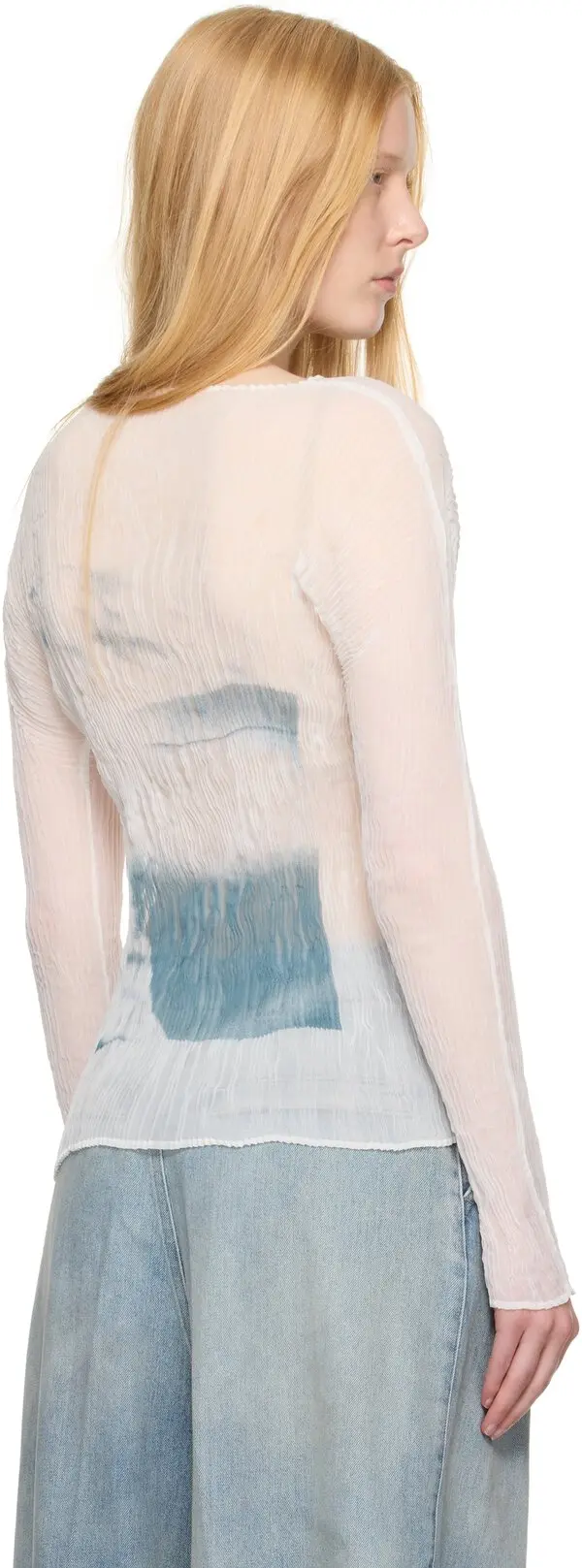 Issey Miyake Shadow Study Chiffon Twist Shirt - 94 Shadow